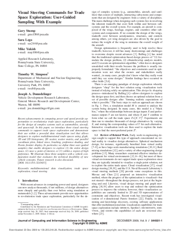 (PDF) Visual Steering Commands for Trade Space Exploration: User-Guided Sampling With Example