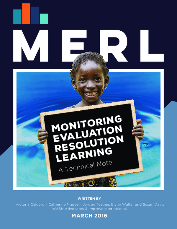 (PDF) Monitoring, Evaluation, Resolution, Learning (MERL) Technical Note