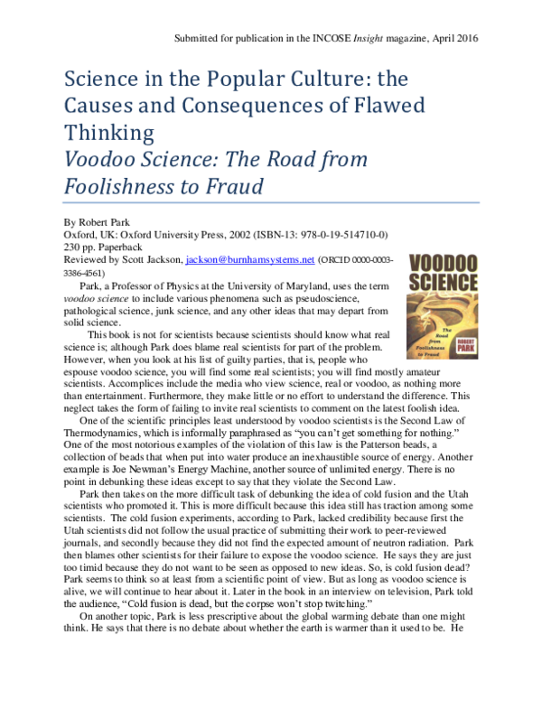 (PDF) Science in the Popular Culture: the Causes and Consequences of ...