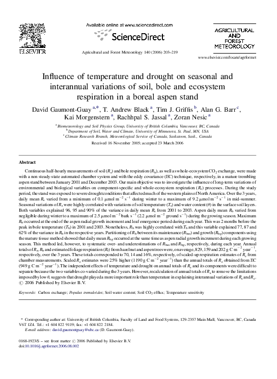 (PDF) Influence of temperature and drought on seasonal and interannual ...