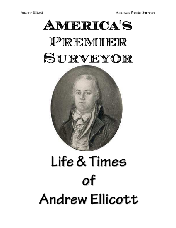 Andrew Ellicott America's Premier Surveyor