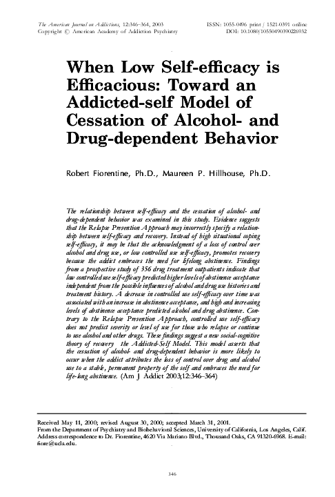 (PDF) When Low Self-efficacy is Efficacious: Toward an Addicted-self ...