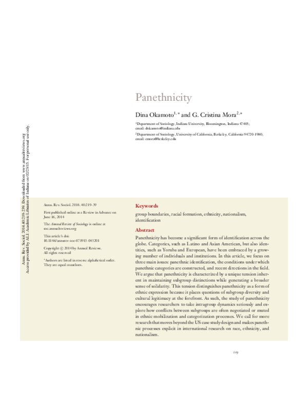 (PDF) Panethnicity
