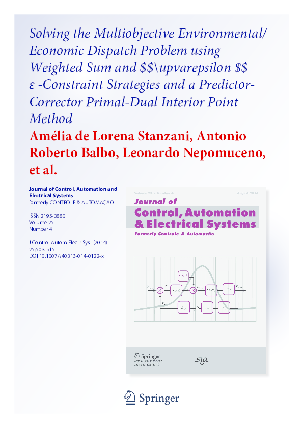 Pdf Solving The Multiobjective Environmentaleconomic Dispatch Problem Using Weighted Sum And