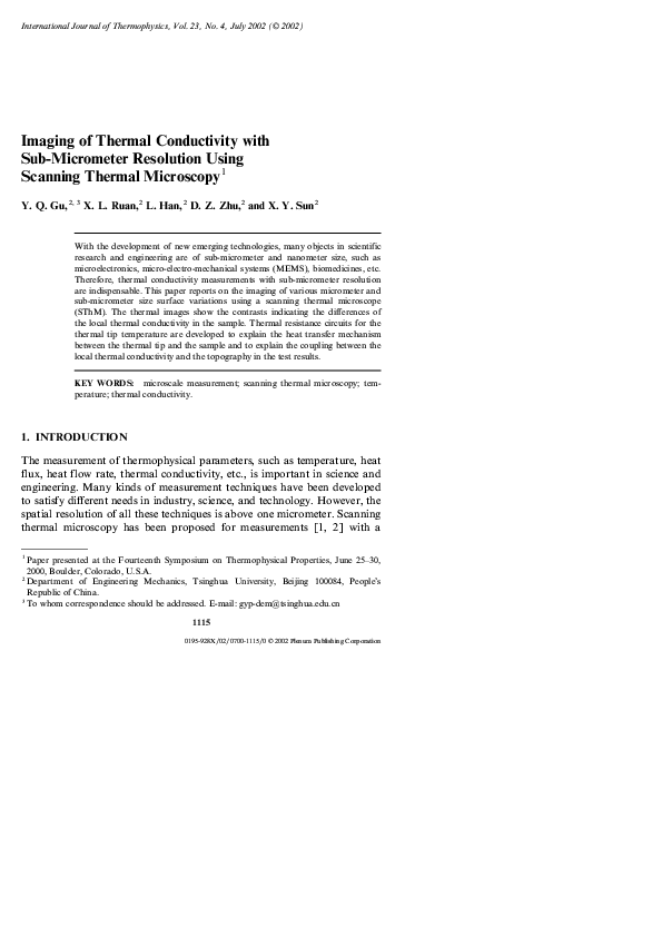 (PDF) Imaging of thermal conductivity with sub-micrometer resolution ...