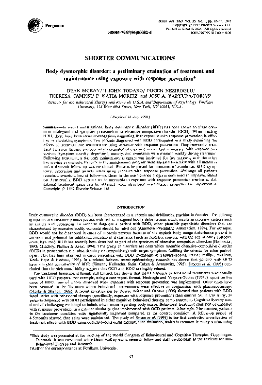 (PDF) A maintenance program for obsessive-compulsive disorder using ...