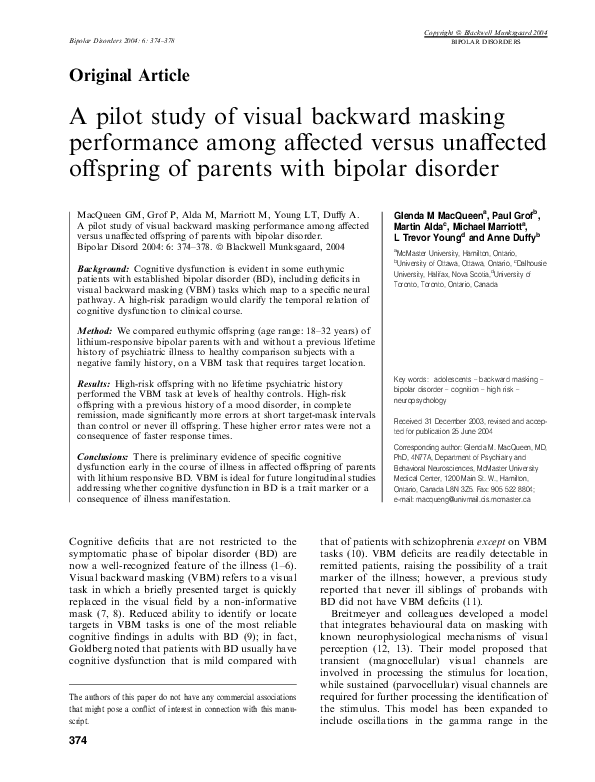 (PDF) Patients with functional psychoses show similar visual backward ...