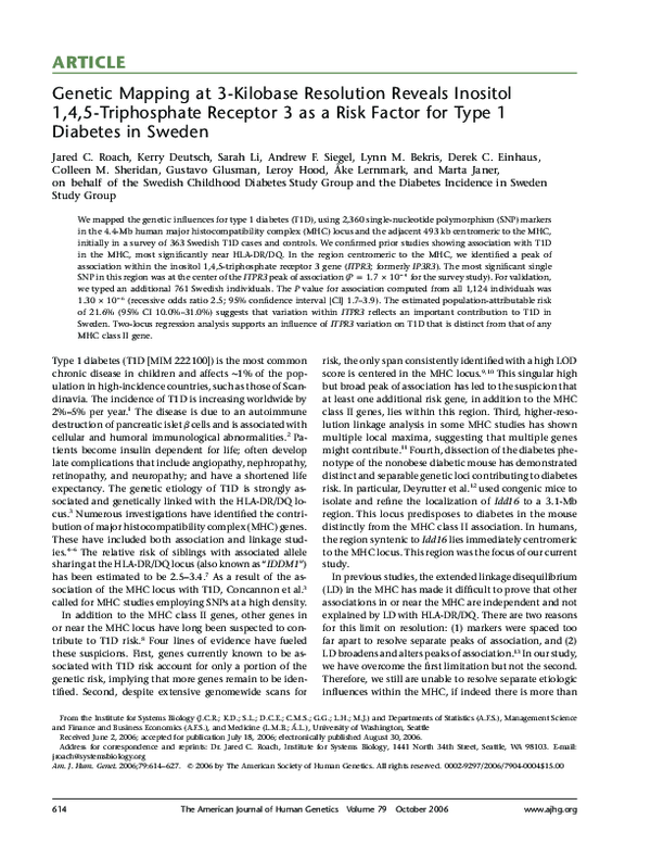 (PDF) Genetic Mapping at 3-Kilobase Resolution Reveals Inositol 1,4,5-Triphosphate Receptor 3 as ...