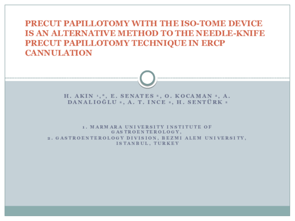 (PPT) 824 Precut Papillotomy With the Iso-Tome Device Is an Alternative ...