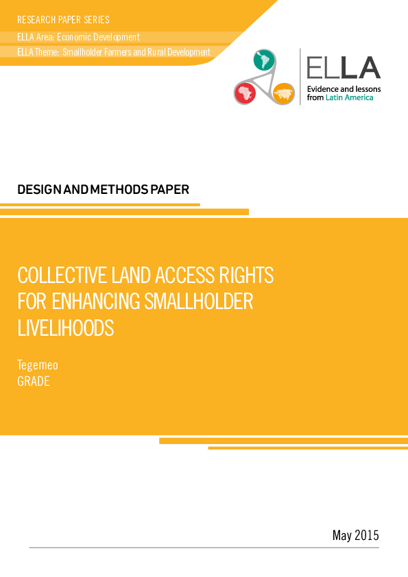 (PDF) Collective land access rights for enhancing smallholder livelihoods