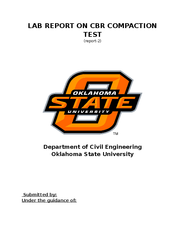 (DOC) LAB REPORT ON CBR COMPACTION TEST