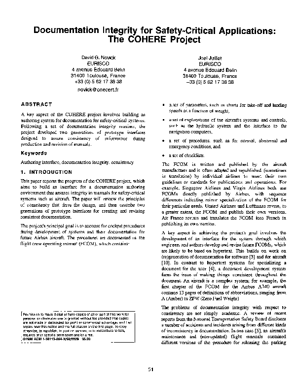 (PDF) Documentation integrity for safety-critical applications