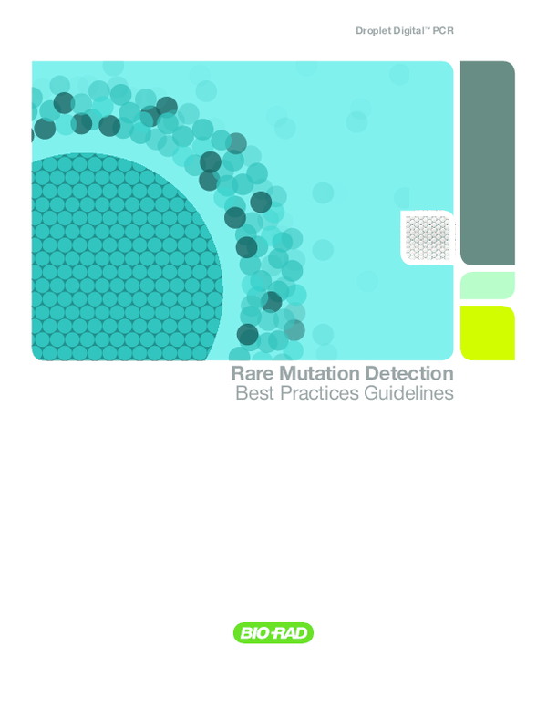 (PDF) Rare Mutation Detection Best Practices Guidelines