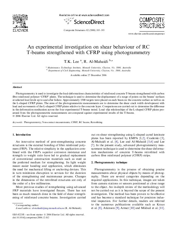 (PDF) Application of photoelastic coating technique in tests of solid ...