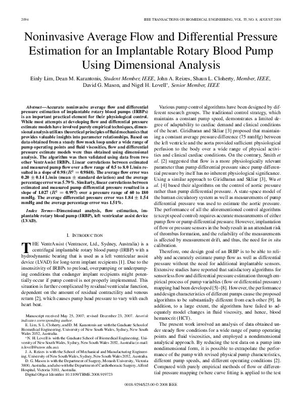 (PDF) Noninvasive Average Flow and Differential Pressure Estimation for ...