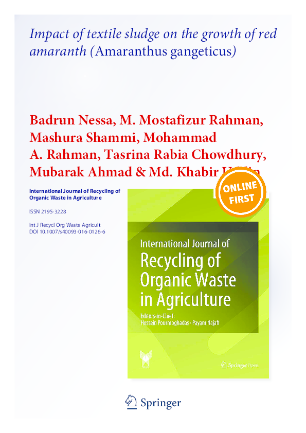 (PDF) International Journal of Recycling of Organic Waste in ...