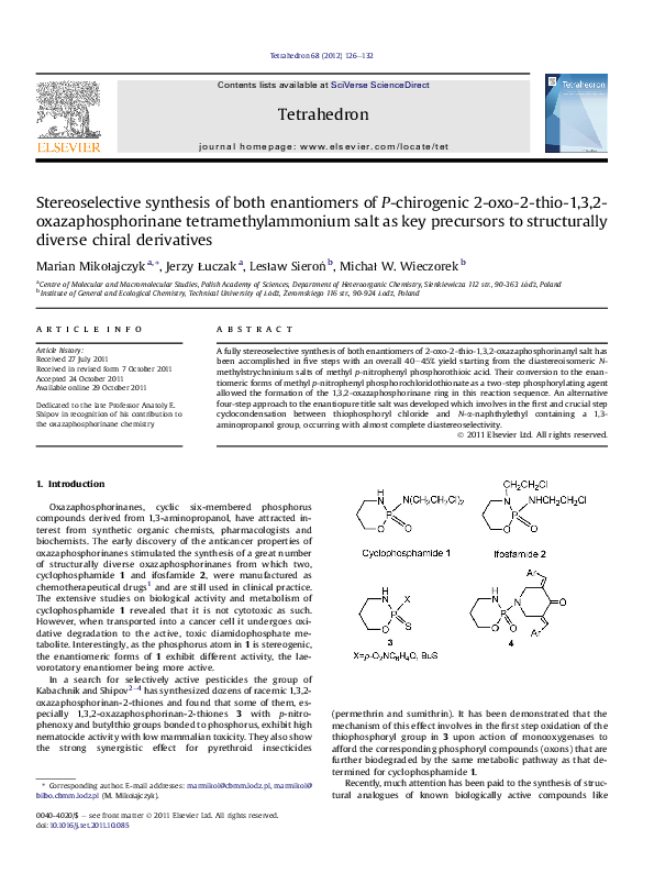 (PDF) Stereoselective synthesis of the both enantiomers of disparlure ...
