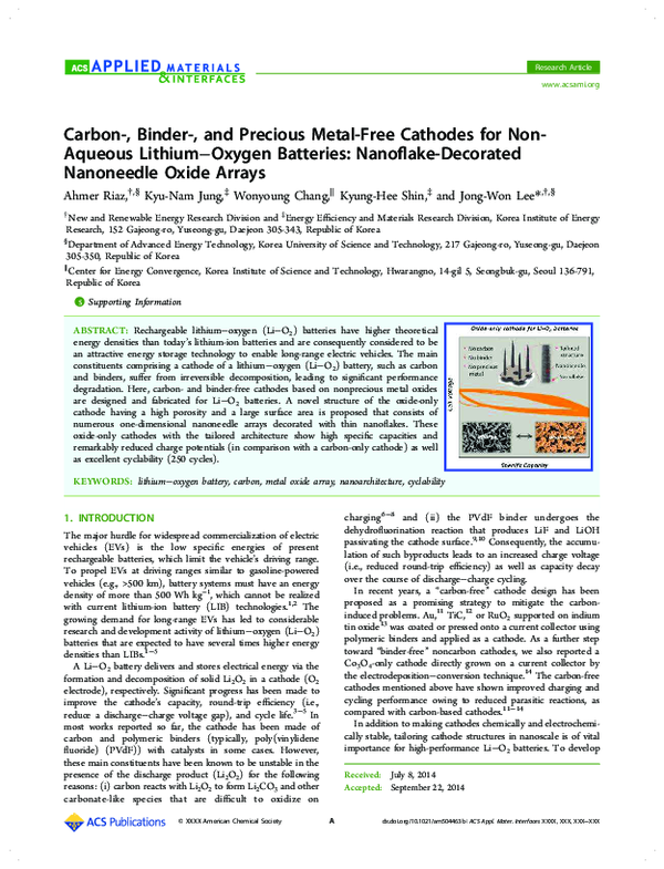 (PDF) Carbon-, binder-, and precious metal-free cathodes for non ...