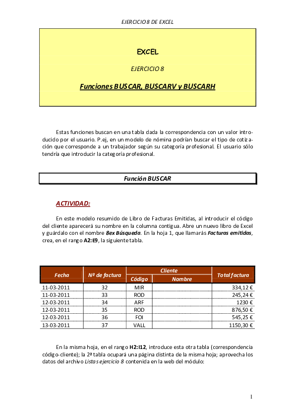 (PDF) Funciones BUSCAR, BUSCARV y BUSCARH