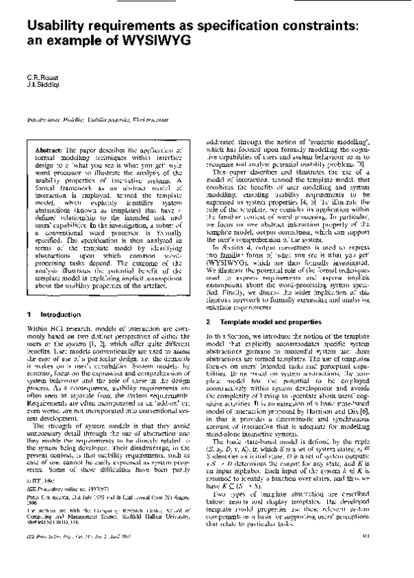 (PDF) Usability requirements as specification constraints: an example ...