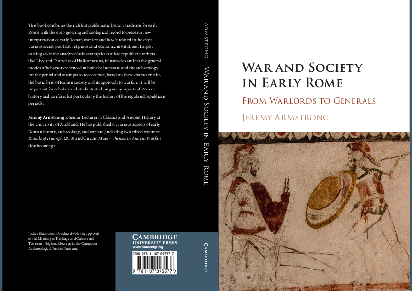 War and Society in Early Rome: From Warlords to Generals