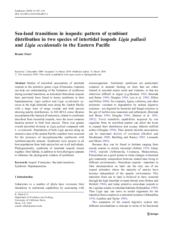 (PDF) Global Diversification at the Harsh Sea-Land Interface ...