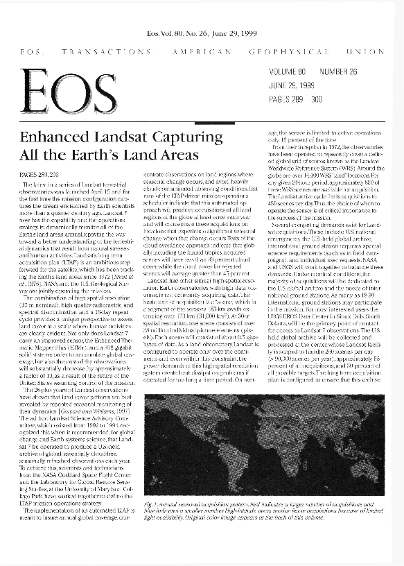 (PDF) Enhanced Landsat capturing all the Earth's land areas