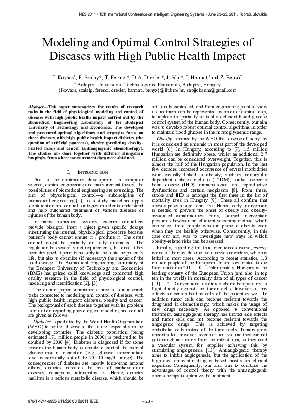 (PDF) Modeling and optimal control strategies of diseases with high ...