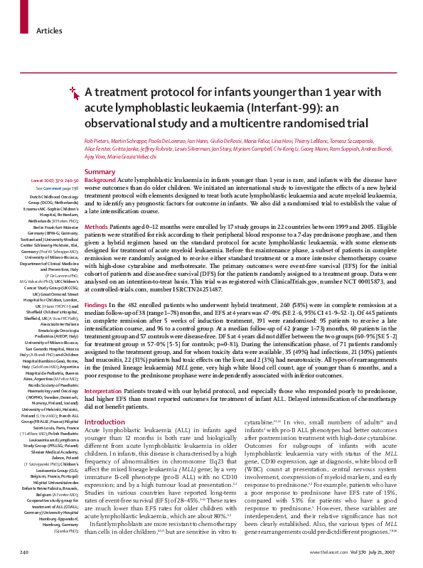 (PDF) A treatment protocol for infants younger than 1 year with acute ...