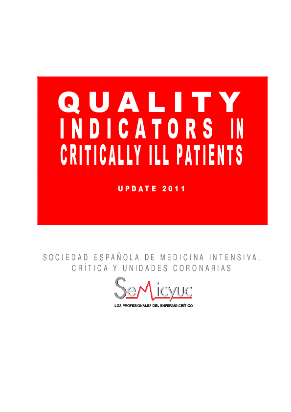 (PDF) Quality indicators update