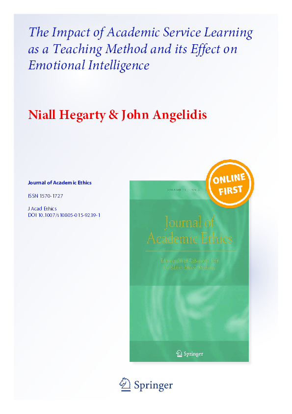 (PDF) The Impact of Academic Service Learning as a Teaching Method and ...