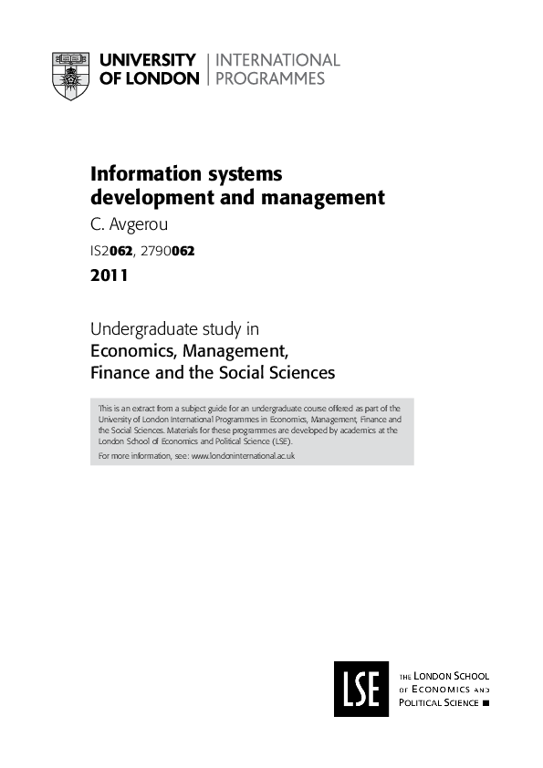 (PDF) Information systems development and management