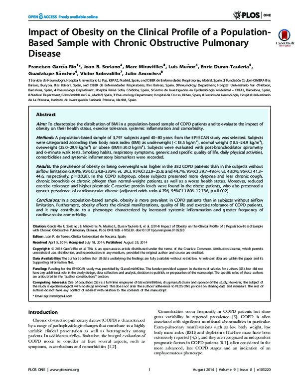 (PDF) Impact of Obesity on the Clinical Profile of a Population-Based ...