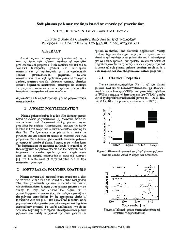 (PDF) Soft plasma polymer coatings based on atomic polymerization