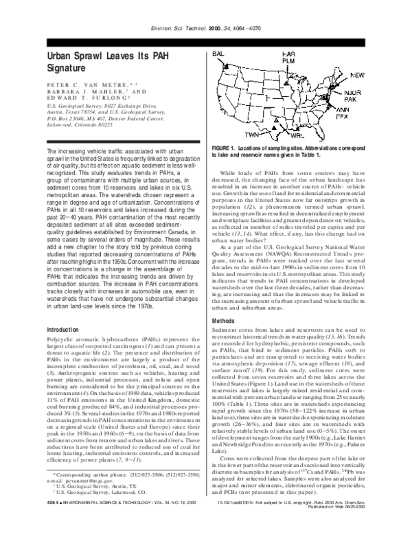 (PDF) Urban Sprawl Leaves Its PAH Signature