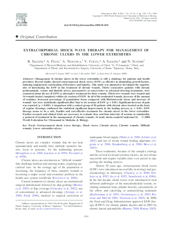 (PDF) Extracorporeal Shock Wave Therapy for the Management of Burn Scars