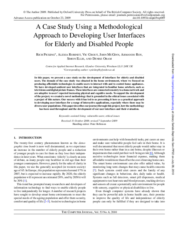 (PDF) A Case Study Using a Methodological Approach to Developing User ...