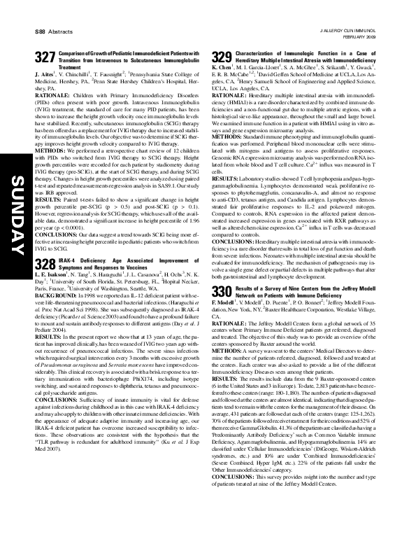(PDF) Results of a Survey of Nine Centers from the Jeffrey Modell ...