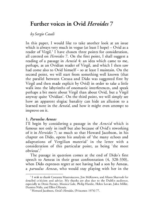 (PDF) "Further Voices in Ovid Heroides 7," in D. Nelis (ed.), Aetas ...