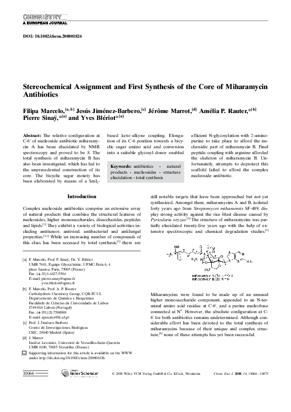 (PDF) Stereochemical Assignment and First Synthesis of the Core of ...