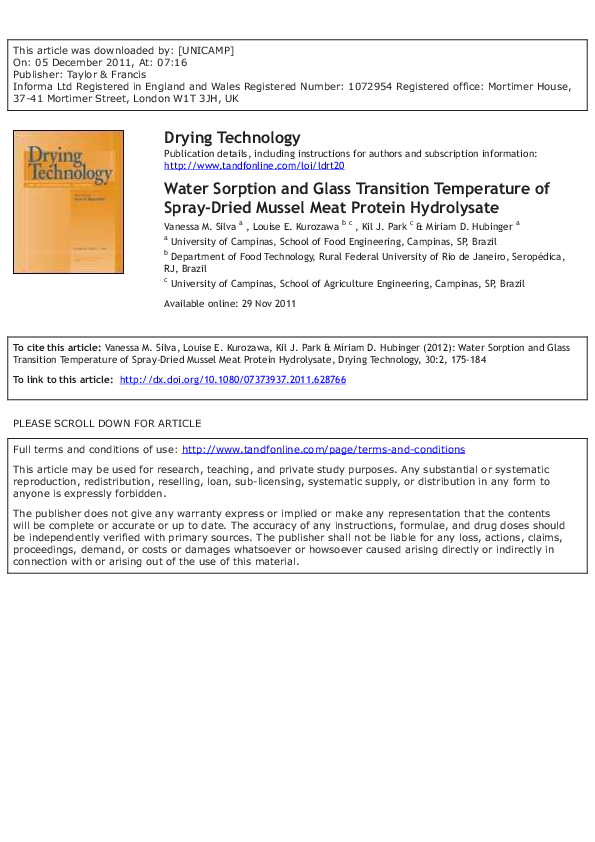 (PDF) Influence of Carrier Agents on the Physicochemical Properties of ...