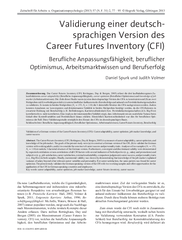 (PDF) Validierung einer deutschsprachigen Version des Body Image ...