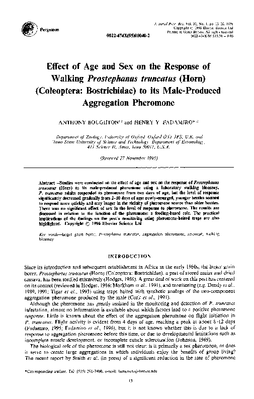 (PDF) Effect of age and sex on the response of walking Prostephanus ...