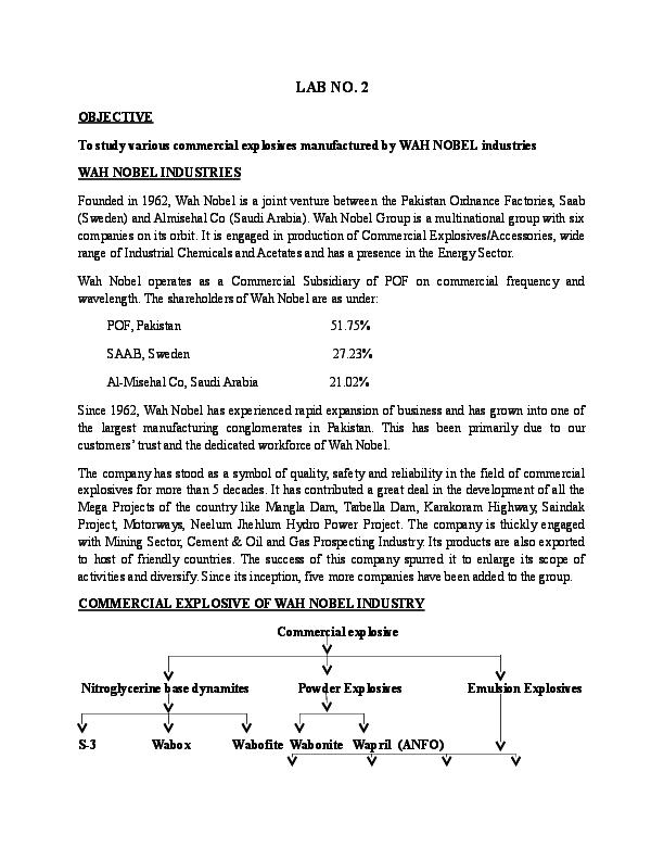 (DOC) commercial explosives manufactured by WAH NOBEL industries and ...
