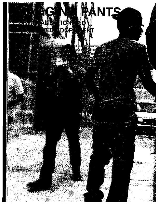 (PDF) Sagging Pants: Criminalization and Racialized Adornment (in The ...