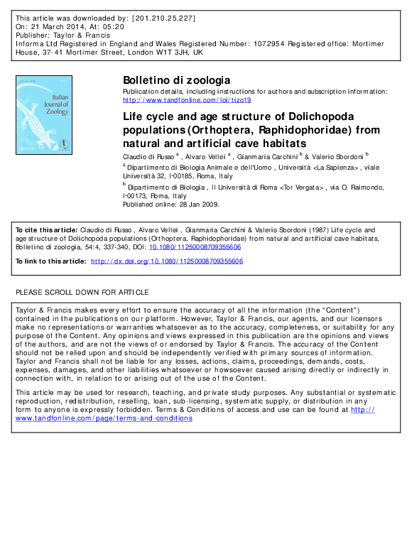 (PDF) Life cycle and age structure of Dolichopoda populations ...