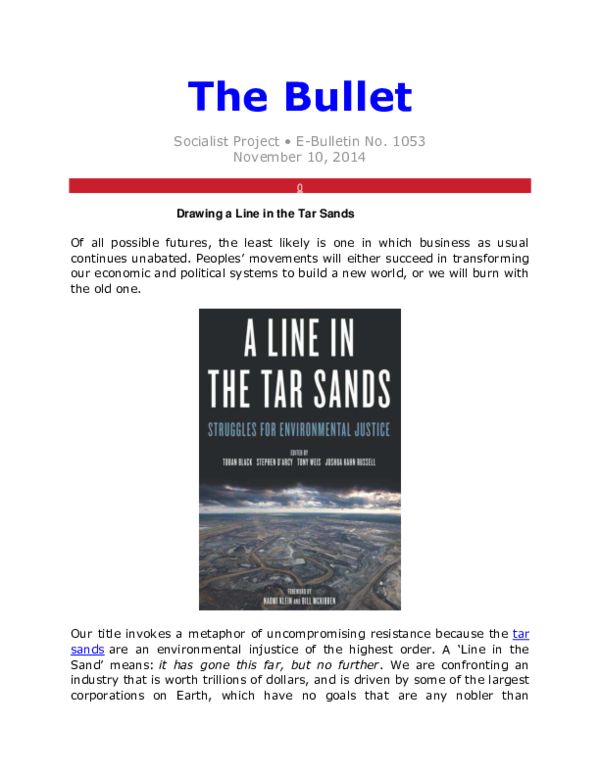(PDF) Drawing a Line in the Tar Sands | Tony Weis - Academia.edu