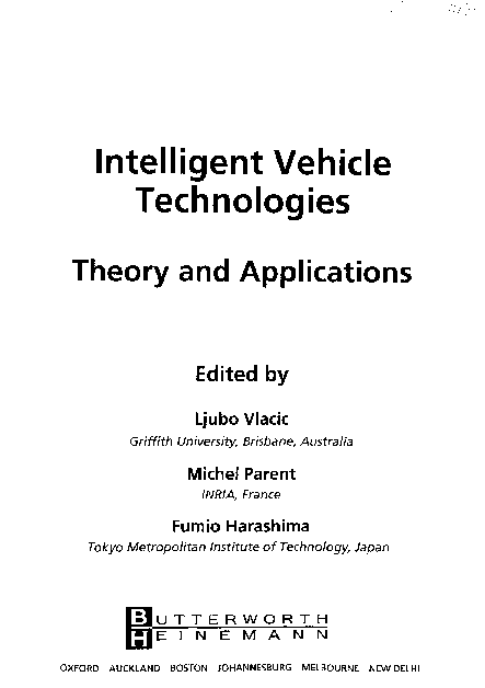 (PDF) Intelligent vehicle technologies: theory and applications
