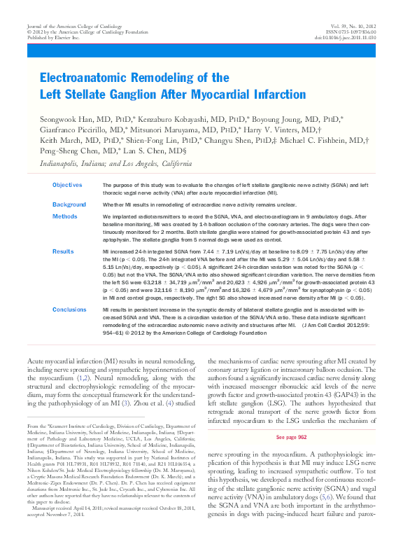 (PDF) Electroanatomic Remodeling of the Left Stellate Ganglion After ...