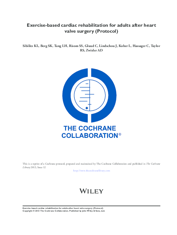 (PDF) Exercise-based cardiac rehabilitation for adults with atrial ...